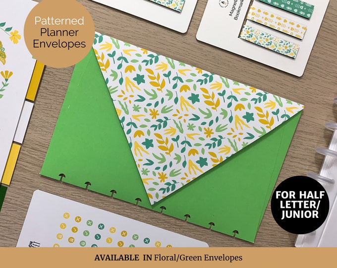 CLEARANCE Envelope Planner Insert for Half Letter/junior/8-disc/filofax ...