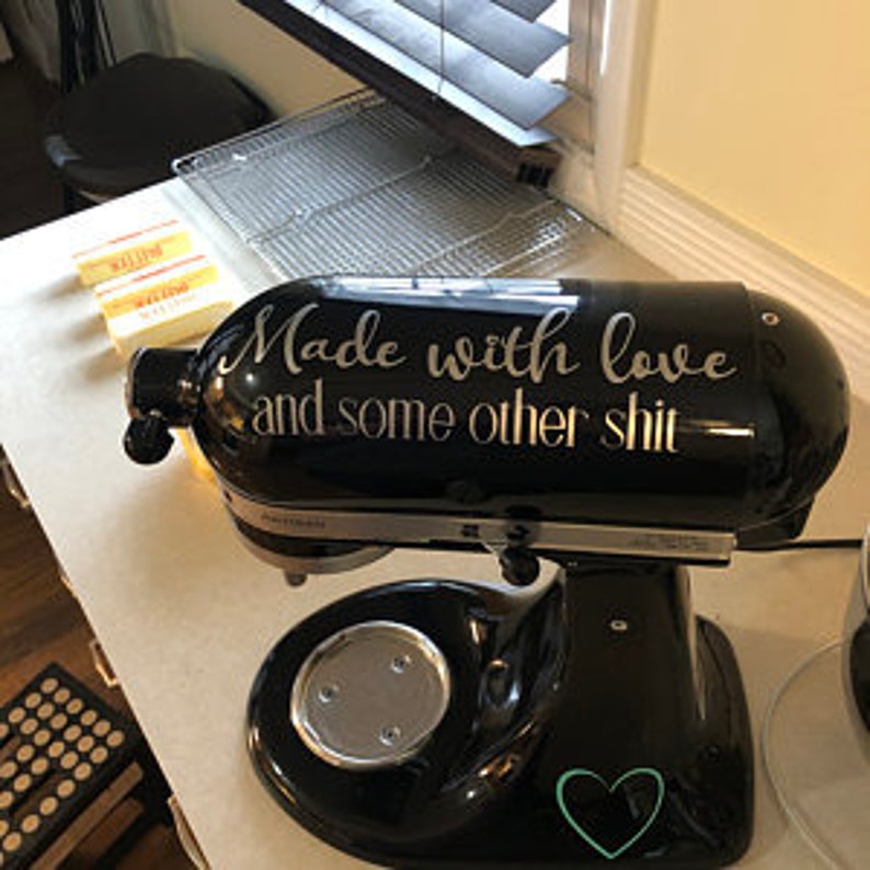 Kitchenaid Mixer Decal Made With Love Mixer Decal Mini - Etsy