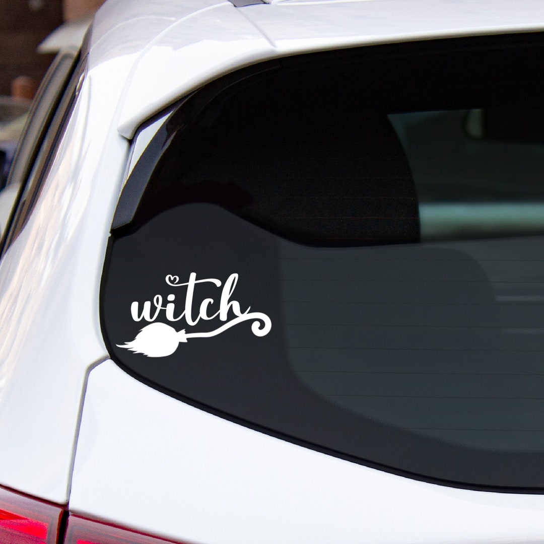 Witch Broom Decal, Witch Broom Laptop Sticker, Witch Broom Car Decal - Etsy