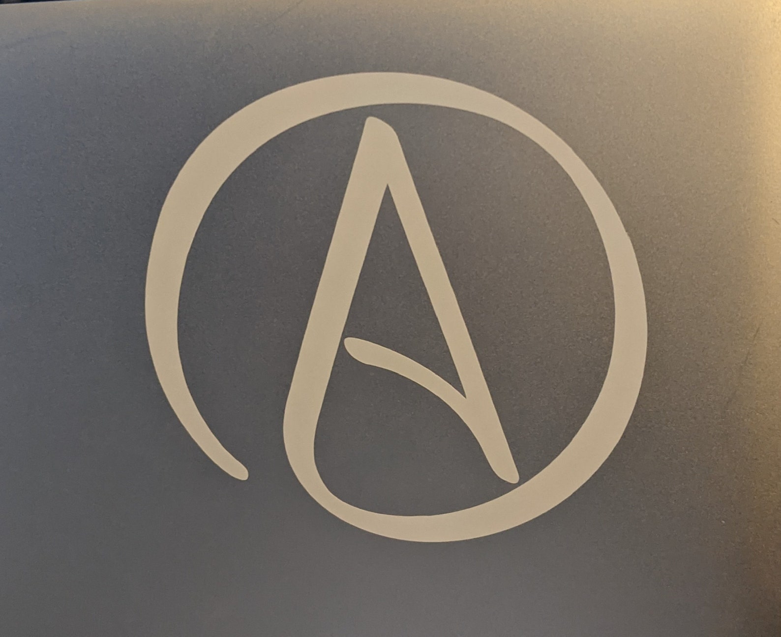 Atheist Vinyl Car Decal Atheism Laptop Decal Atheist Symbol - Etsy