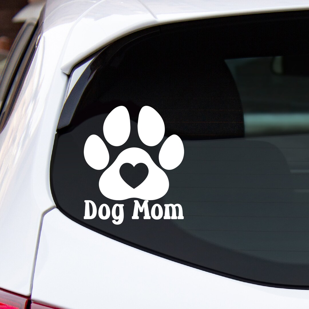 Dog Mom Car Decal, Fur Baby Decal, Dog Lover Vinyl Decal, Dog Mom Gift ...
