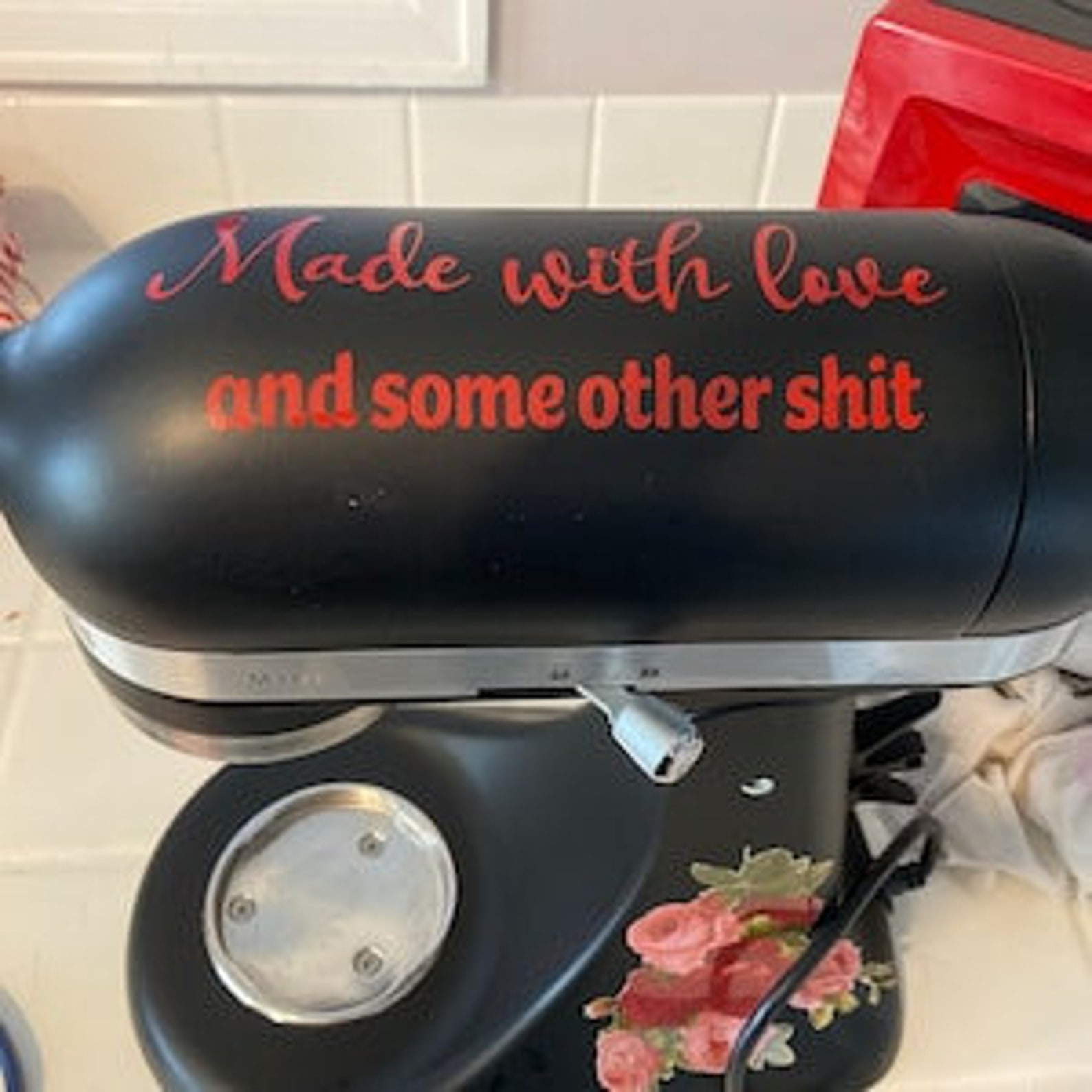 Kitchenaid Mixer Decal Made With Love Mixer Decal Mini - Etsy