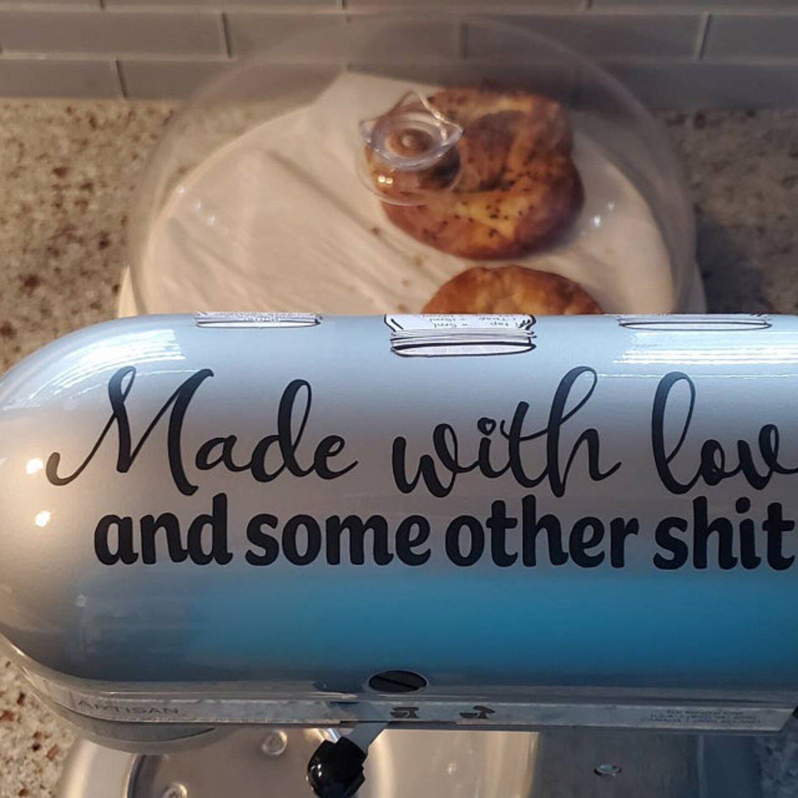 Kitchenaid Mixer Decal Made With Love Mixer Decal Mini - Etsy
