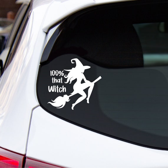 100% That Witch Halloween Vinyl Car Decal Spooky Season Witch - Etsy