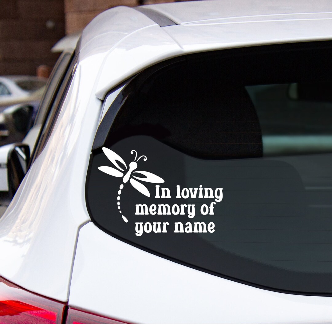 In Loving Memory Decal, Customized Memorial Car Decal - Etsy