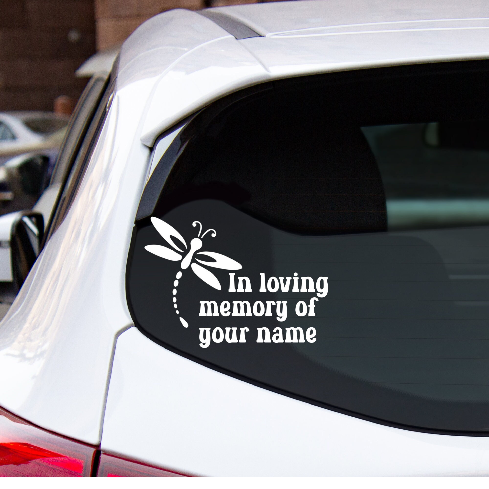 In Loving Memory Decal Customized Memorial Car Decal | Etsy