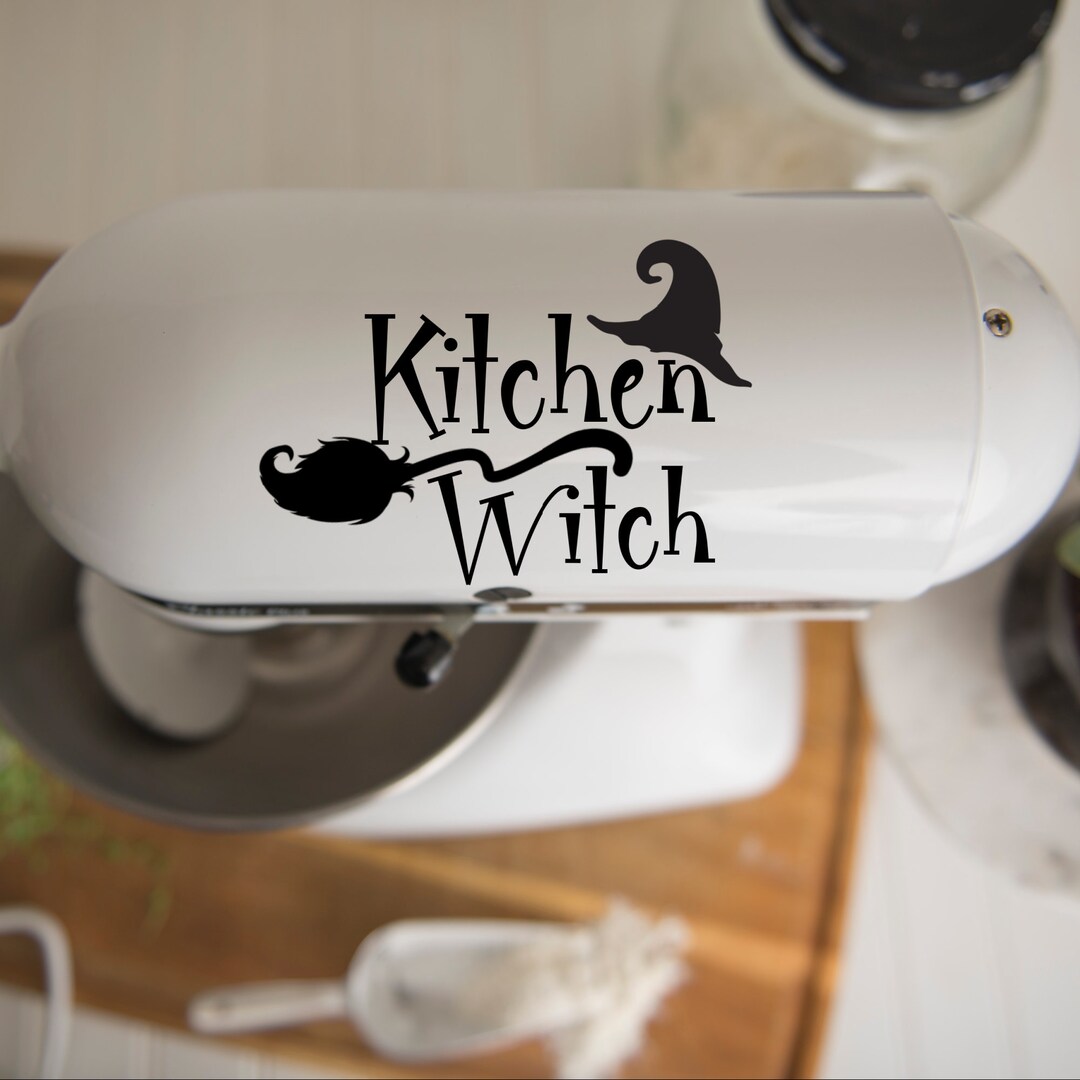 Kitchen Witch Mixer Decal, Kitchen Aid Mixer Decal, Stand Mixer Decal ...