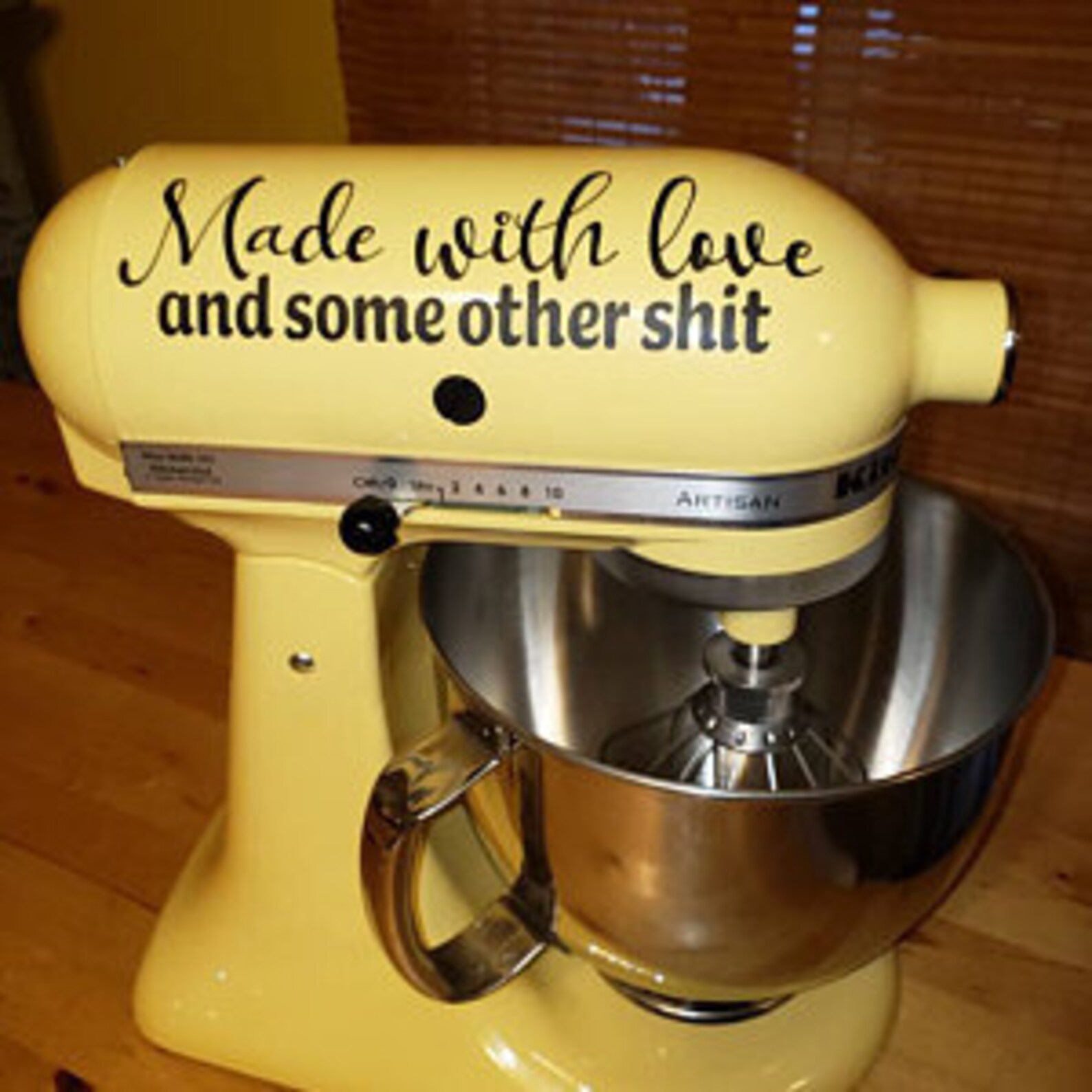 Kitchenaid Mixer Decal Made With Love Mixer Decal Mini - Etsy