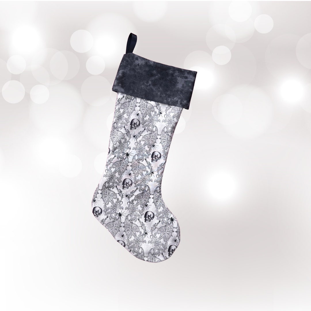 Skull Christmas Stocking, Spider Christmas Stocking, Dark Christmas ...