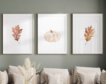 Watercolor Pumpkin Printable Wall Art Fall Decor Fall - Etsy