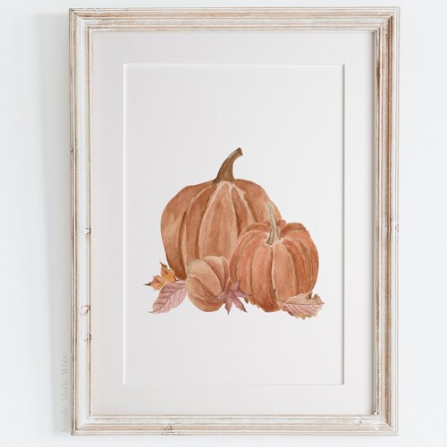 Pumpkin Decor Printable Wall Art Boho Wall Decor Autumn - Etsy