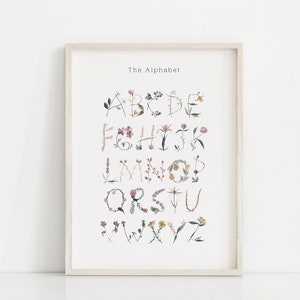 Flowers Alphabet Poster Educational Posters Alphabet Printable ...