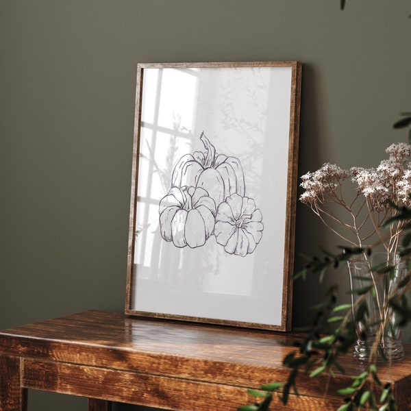 Line Art Autumn - Etsy