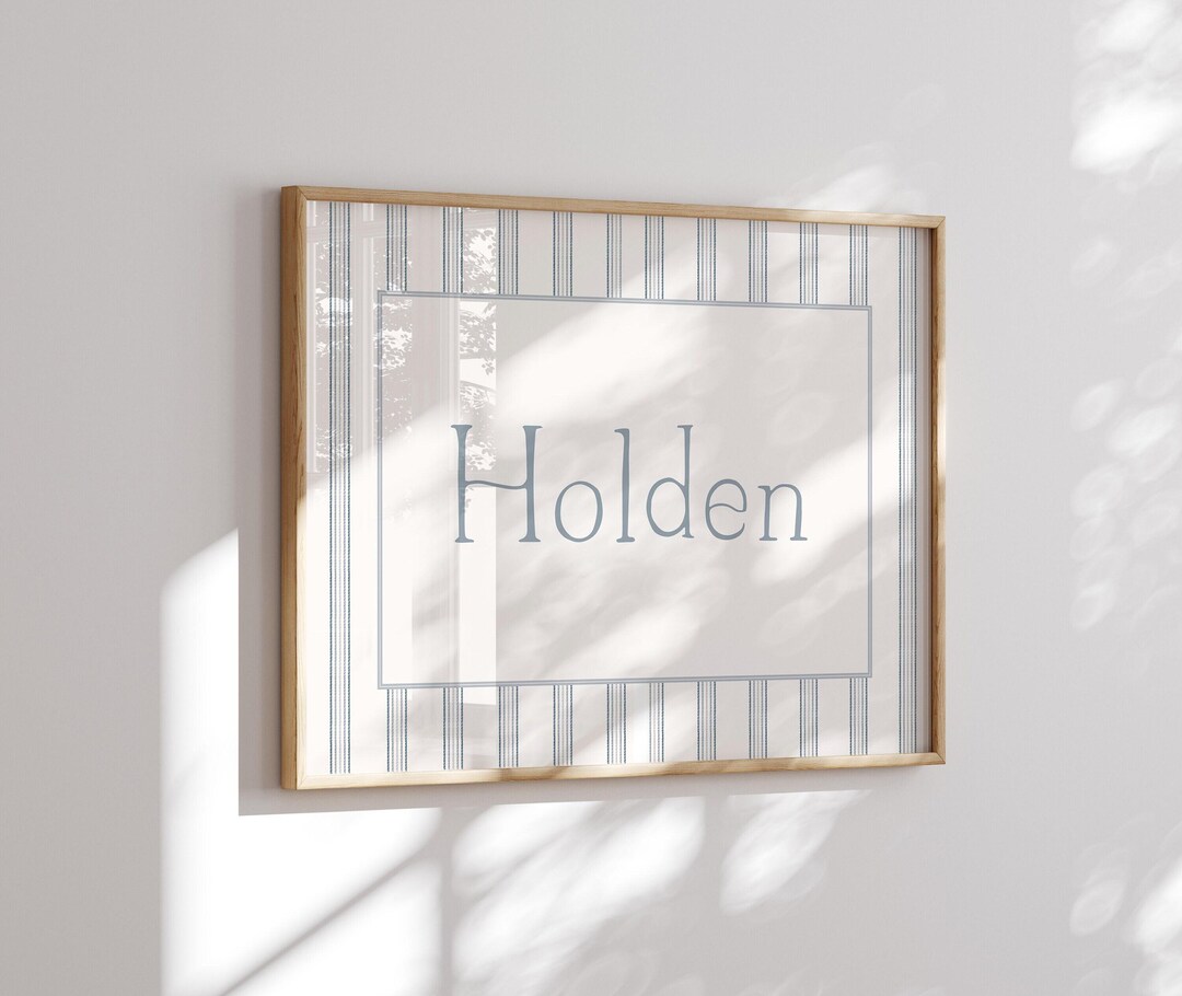 Personalized Boy Name Print: Vintage Coastal Nursery Decor (digital ...