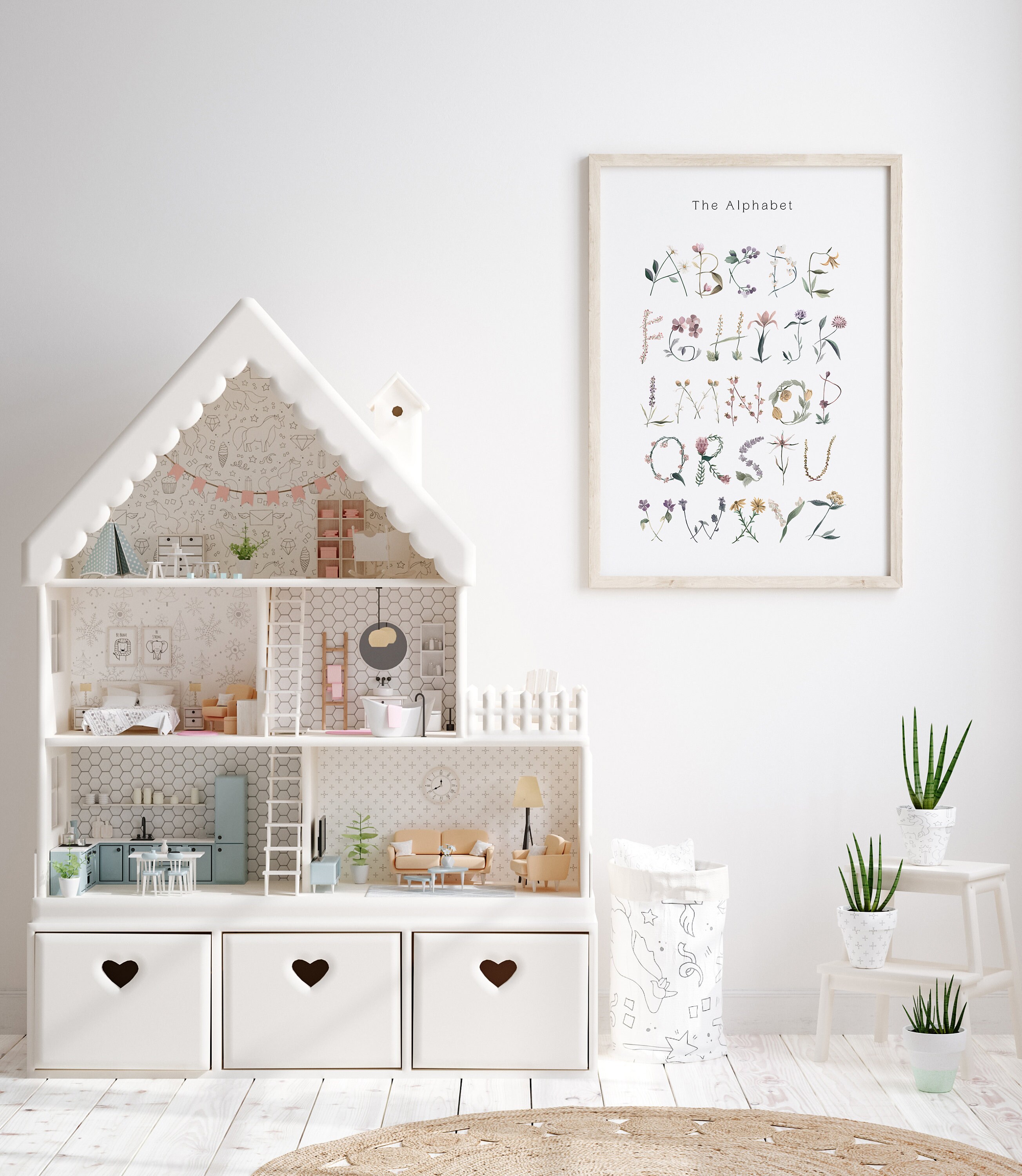 Flowers Alphabet Poster Educational Posters Alphabet | Etsy