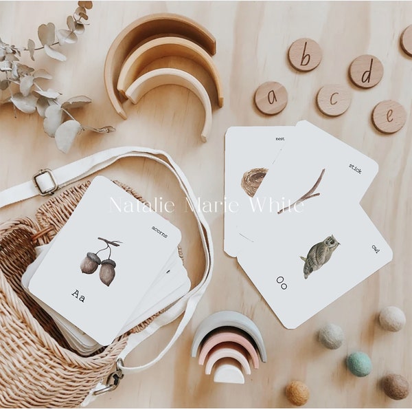Woodland ABC Cards, Animal Alphabet Cards, Nature Themed Alphabet Cards ...