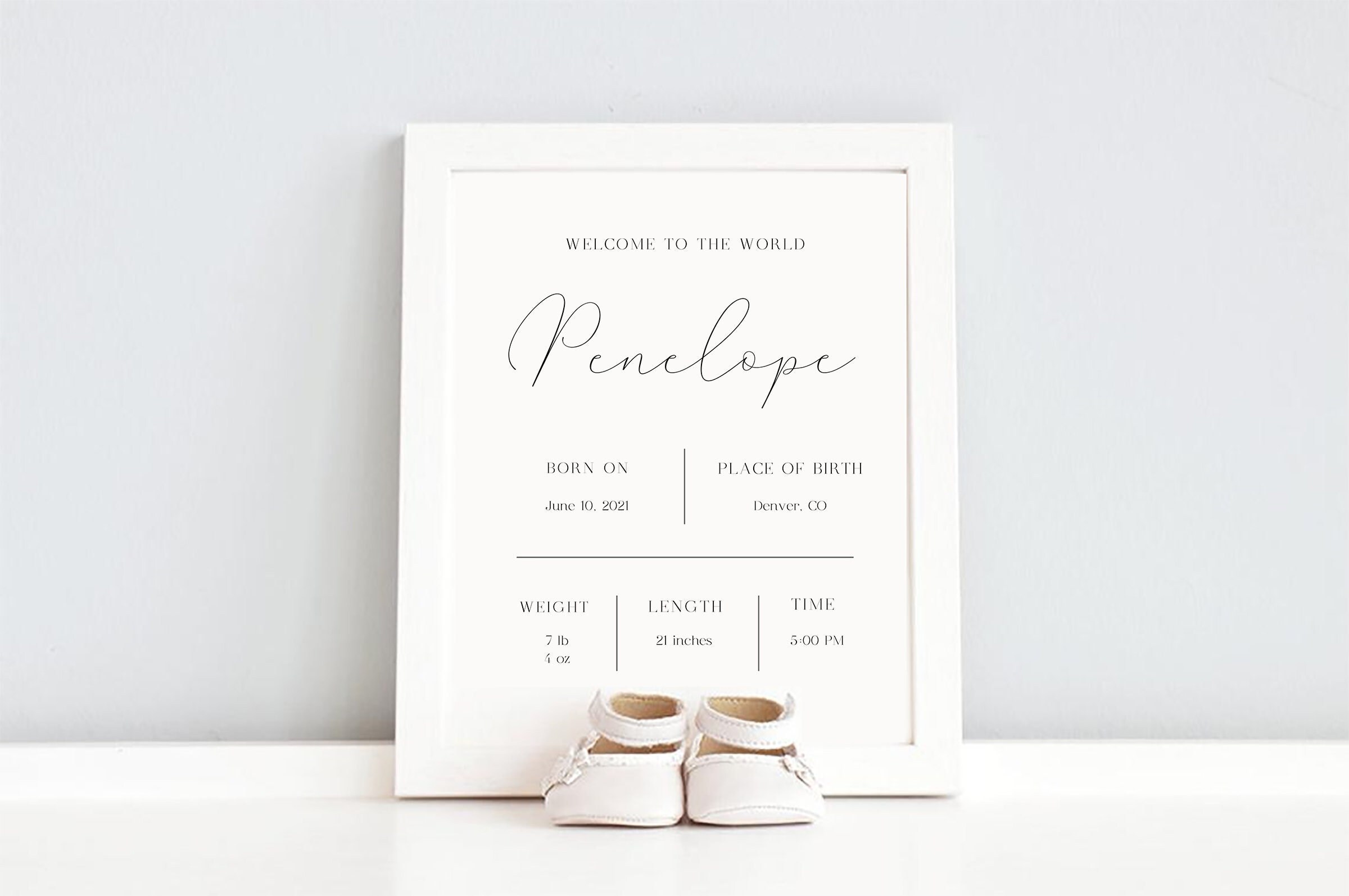 Birth Details Print Birth Stats Print Printable Birth Stats - Etsy