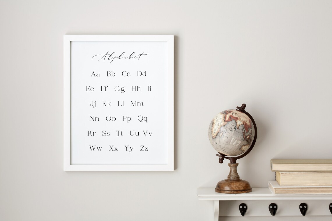 Alphabet Poster Alphabet Print Educational Posters ABC | Etsy