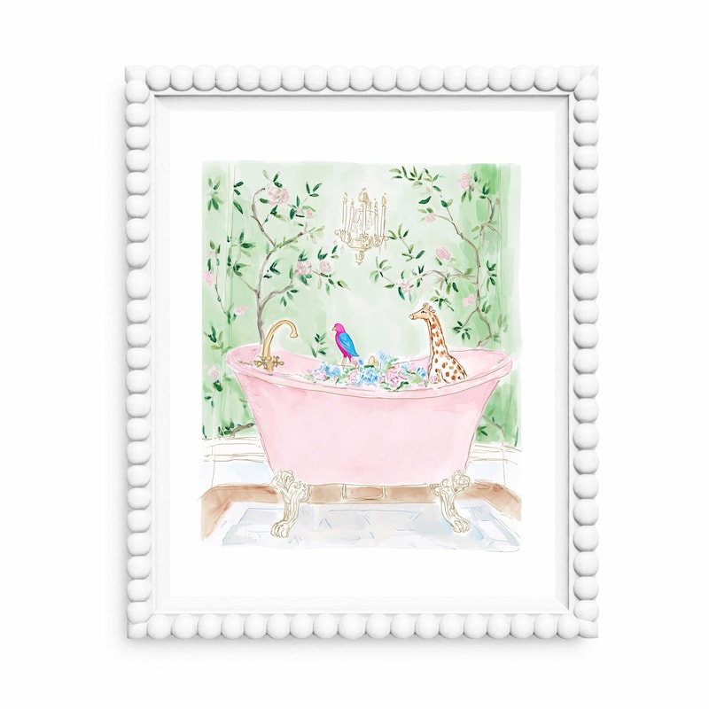 Powder Room Art Animal - Etsy
