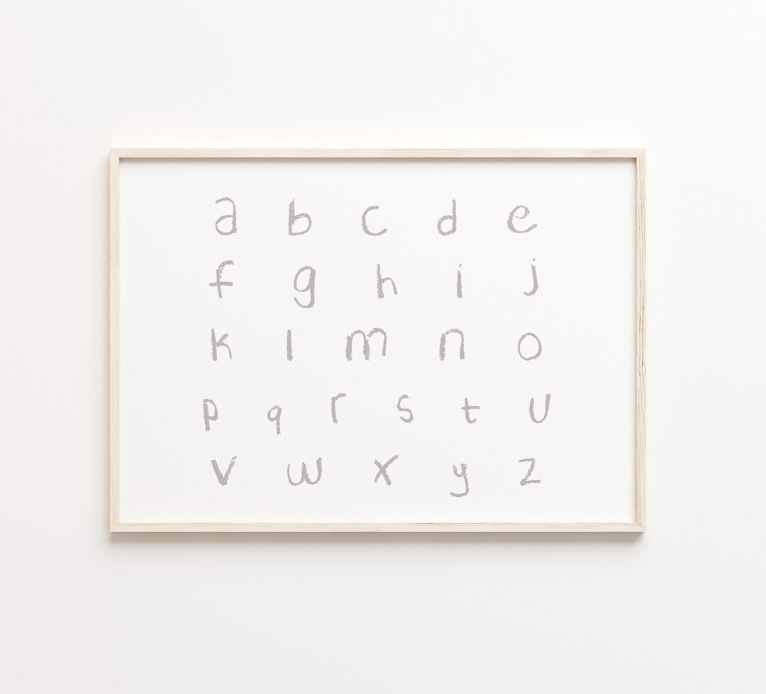 Neutral Alphabet Poster Alphabet Print Alphabet Printable - Etsy