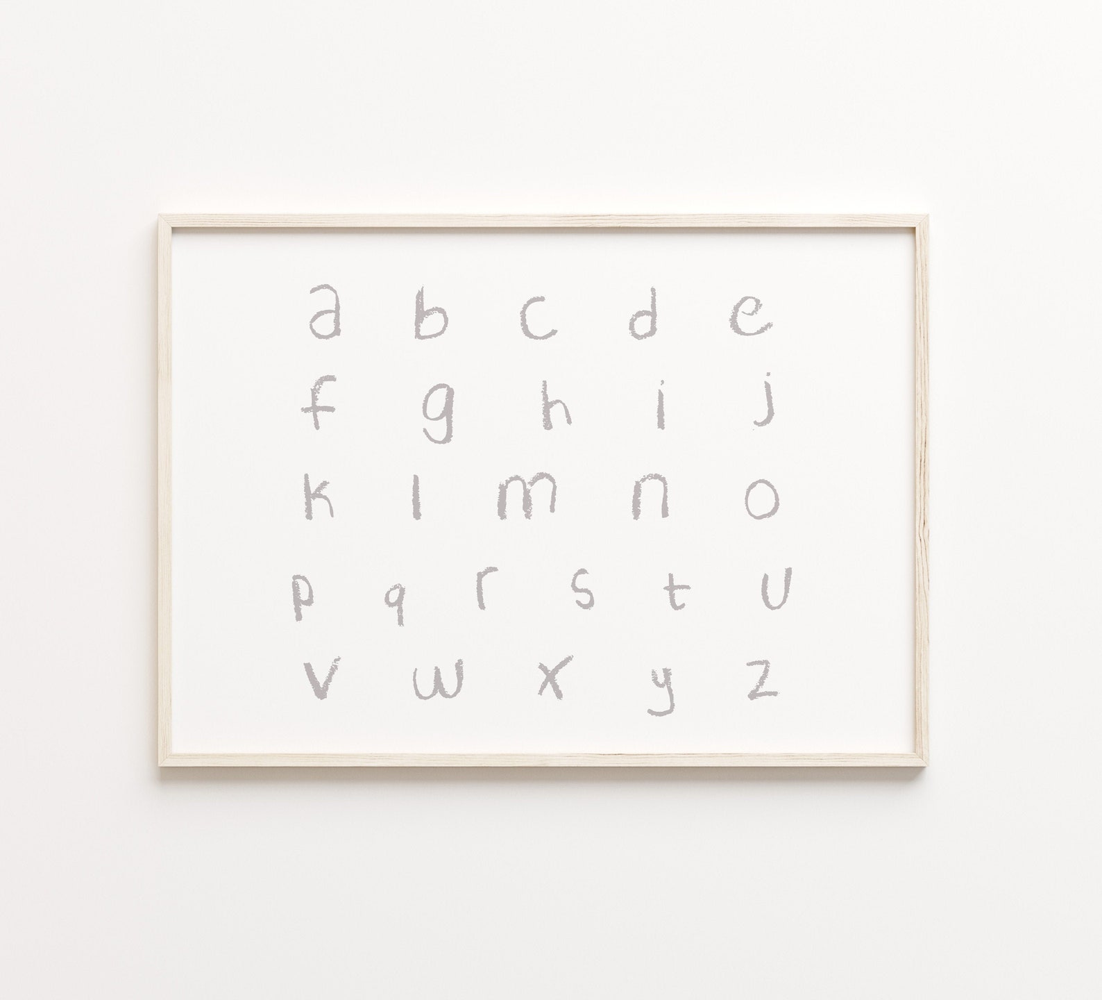 Neutral Alphabet Poster Alphabet Print Alphabet Printable | Etsy