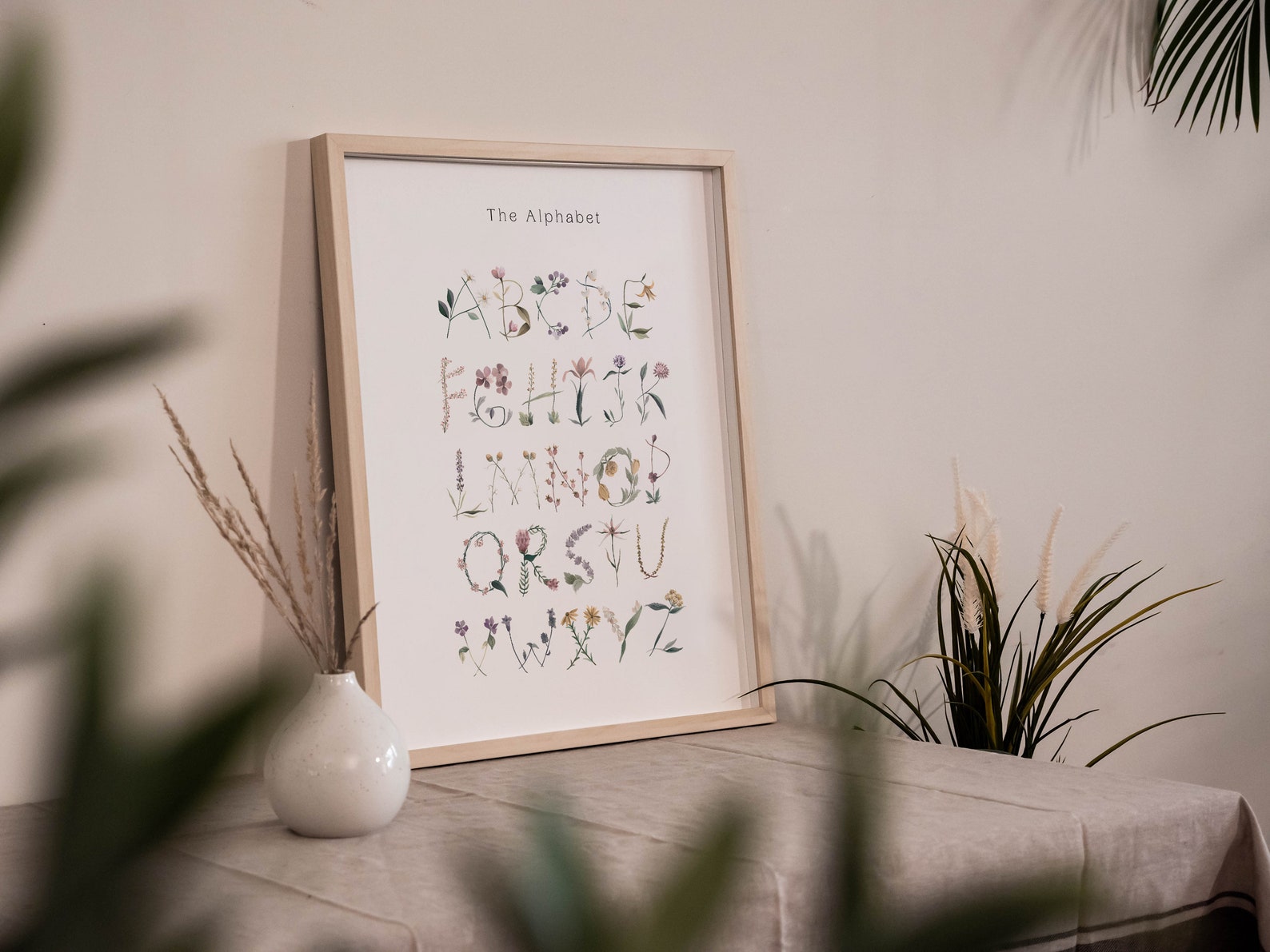 Flowers Alphabet Poster Educational Posters Alphabet - Etsy