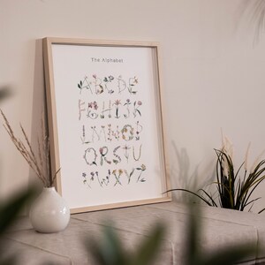 Flowers Alphabet Poster Educational Posters Alphabet Printable ...