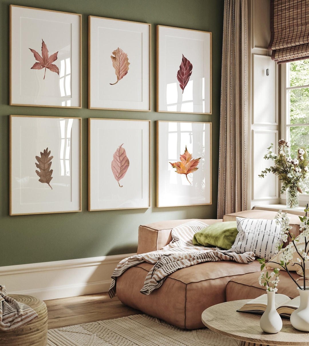 Watercolor Autumn Leaves Prints Set of 6 Prints Fall Leaves - Etsy