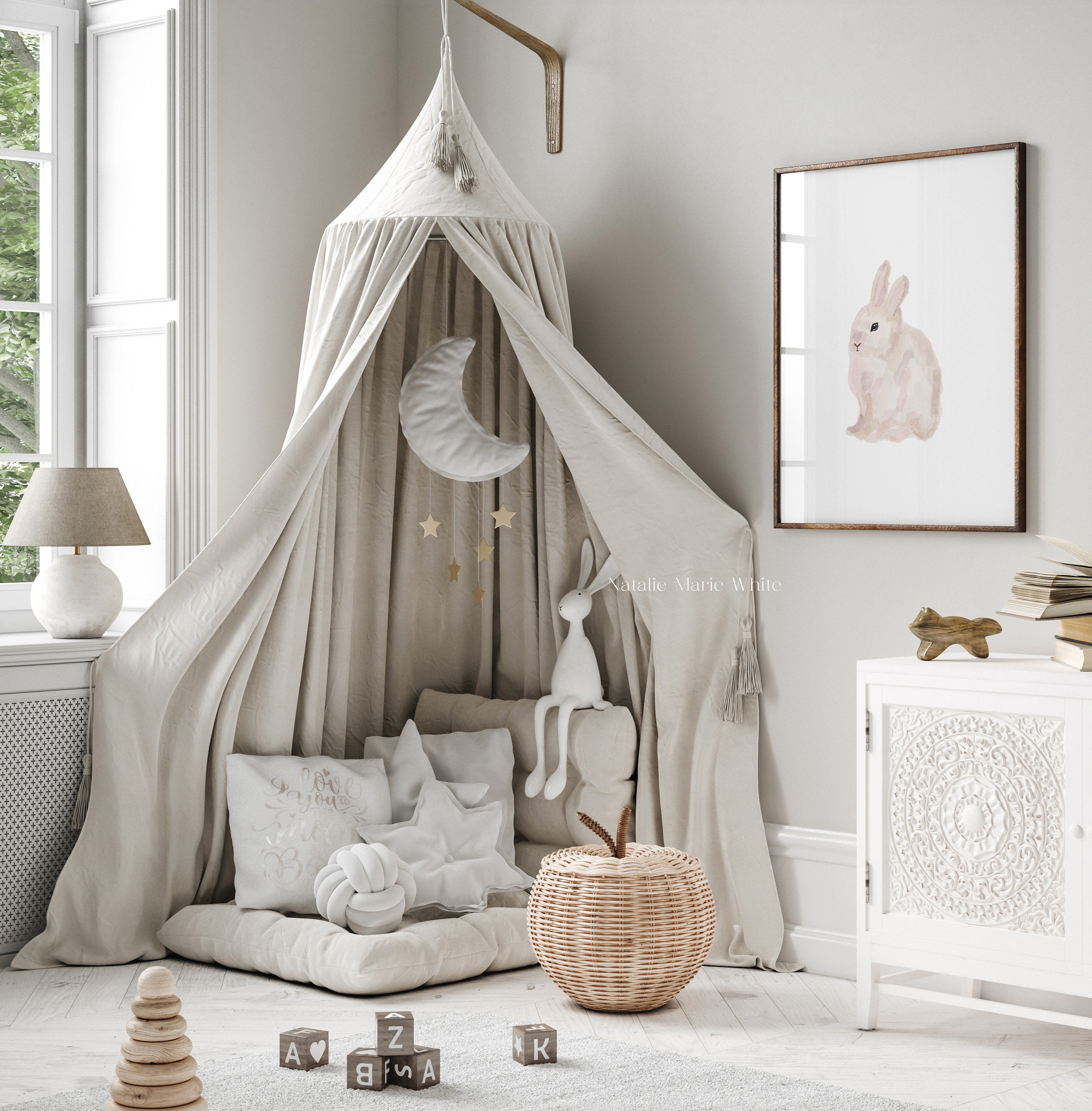 Bunny Nursery Nursery Decor Bunny Nursery Art Woodland | Etsy