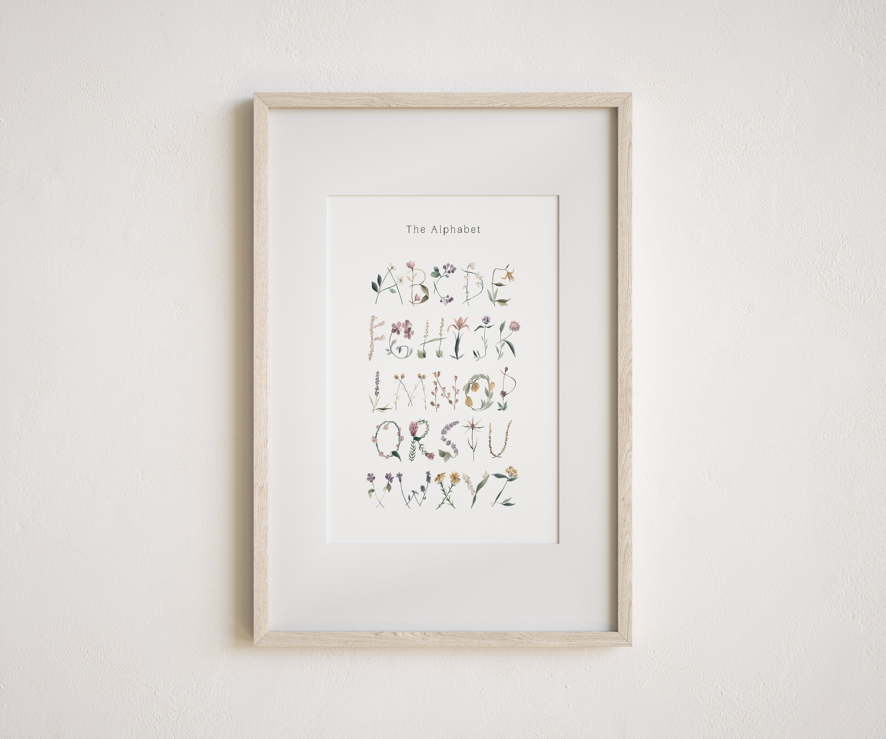 Flowers Alphabet Poster Educational Posters Alphabet | Etsy