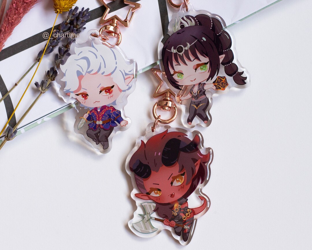 BG3 Acrylic Keychain / Keycharm / Key Ring / Shadowheart / Astarion ...