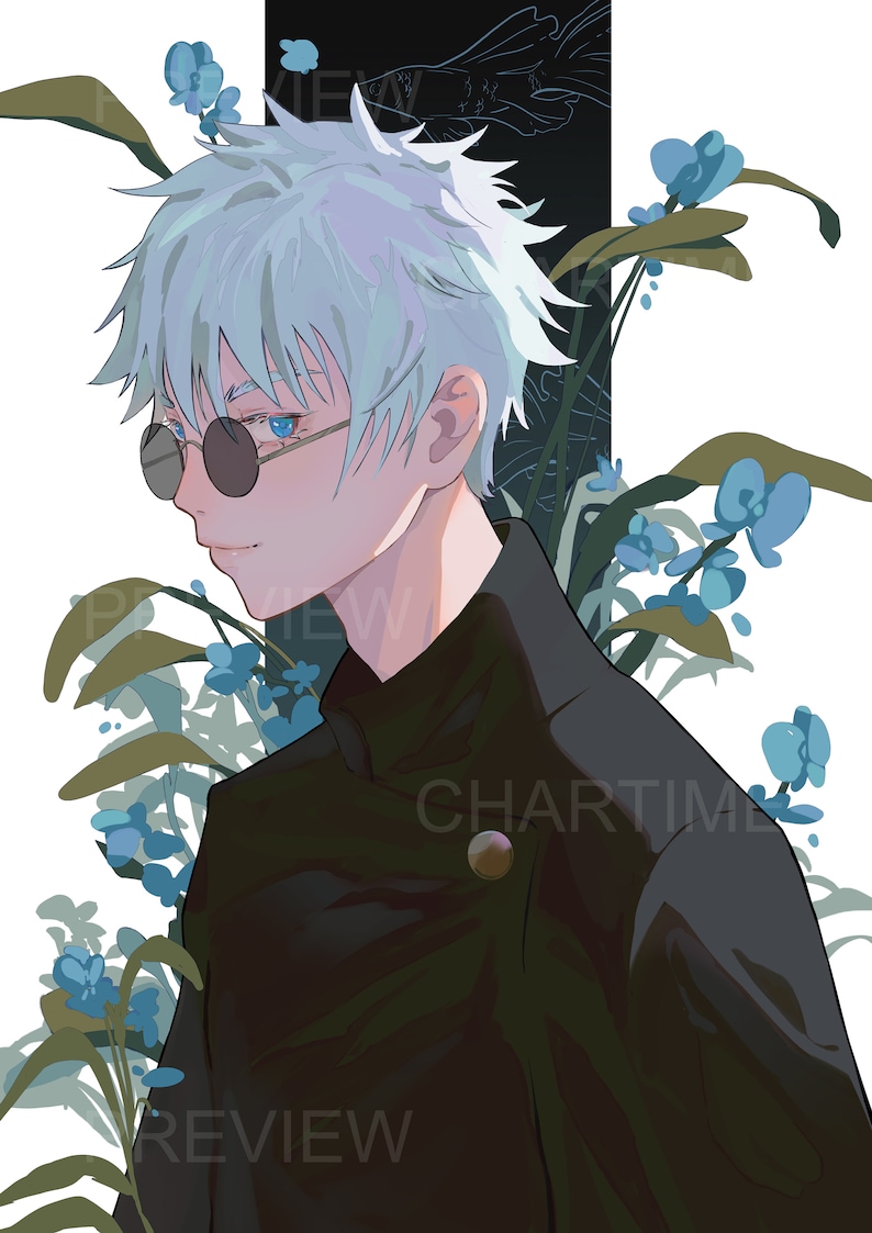 Art Print / Poster Gojo Satoru JJK Anime Art Print / A4 / Wall Decor ...