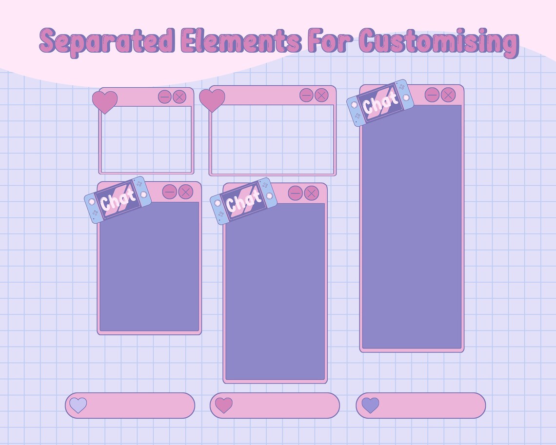 Animated Cute Stream Overlay Package for Twitch/youtube Pink Aesthetic ...