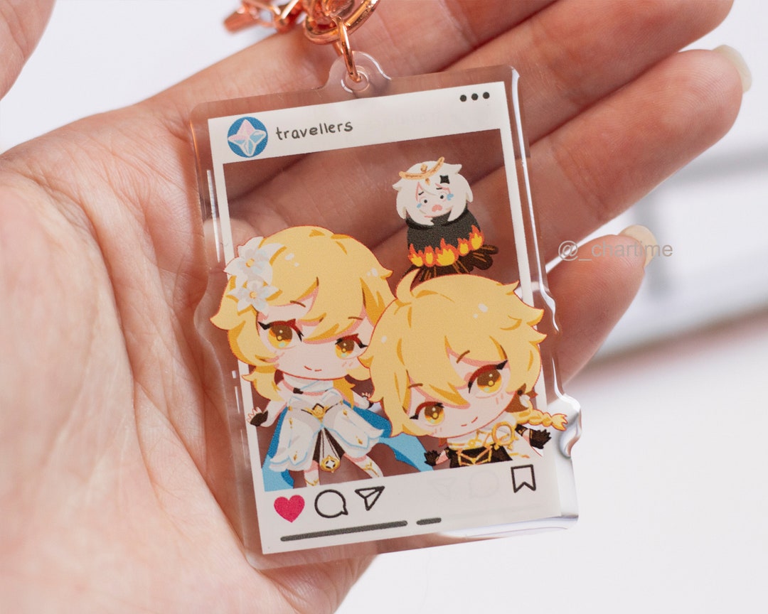Genshin Impact Acrylic Keychain / Keycharm / Key Ring / Lumine / Aether ...