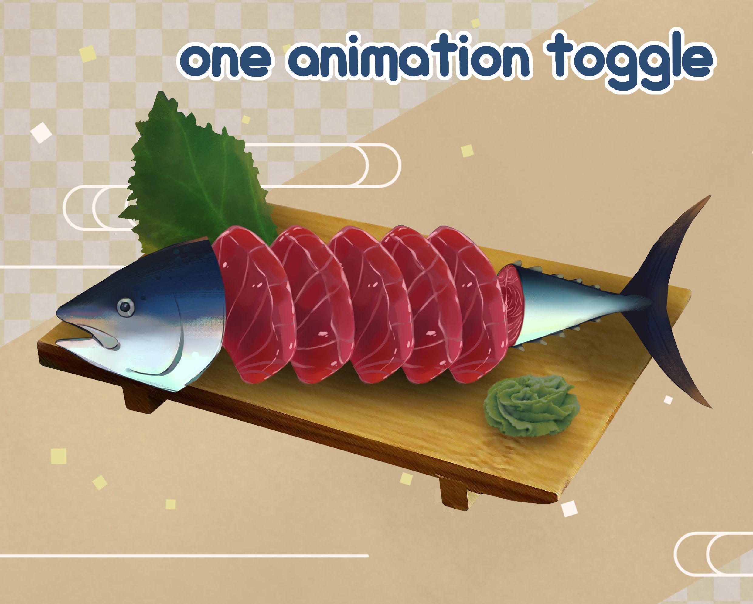 Premade Vtuber Tuna-san Premade Rig / Live2d Rig/ Vtuber - Etsy