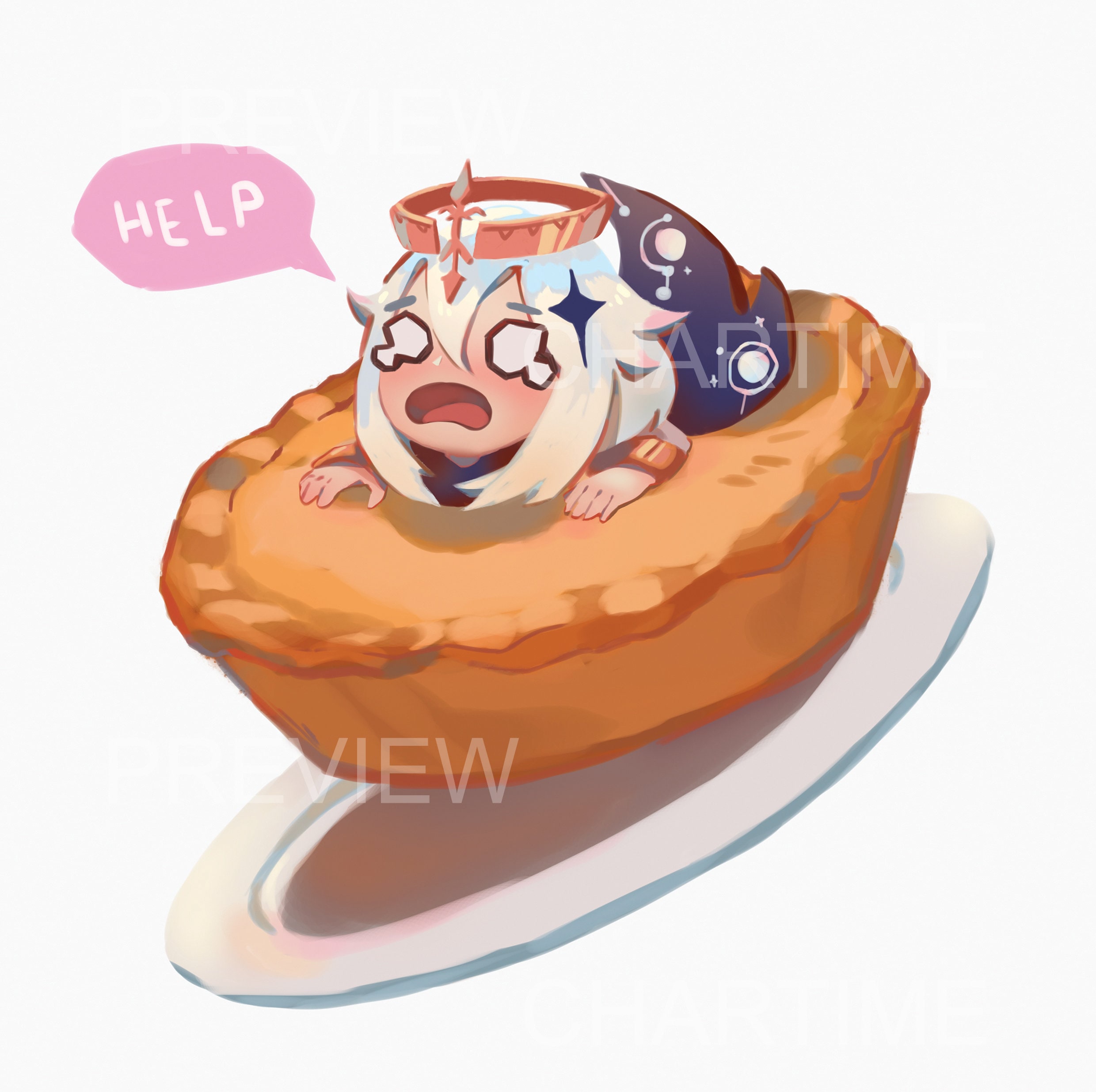 Art Print / Poster Paimon Genshin Impact Funny Anime Art - Etsy