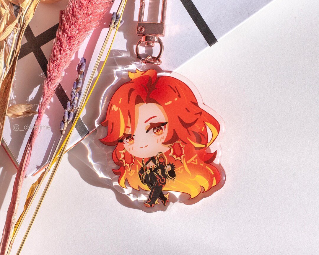 Genshin Impact Acrylic Keychain / Keycharm / Key Ring / Mavuika / Pyro ...