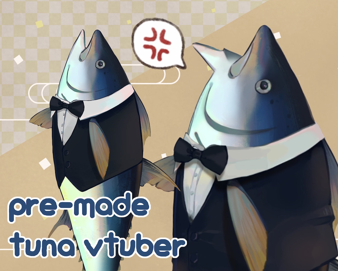 Premade Vtuber - Tuna-san - Premade Rig / Live2d Rig/ Vtuber Model ...