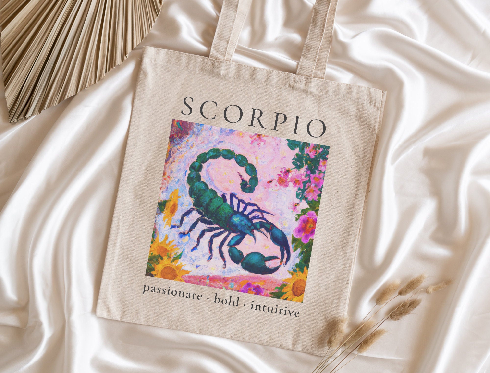 SCORPIO Zodiac Sign Tote Bag, Painting Inspired by Claude Monet ...