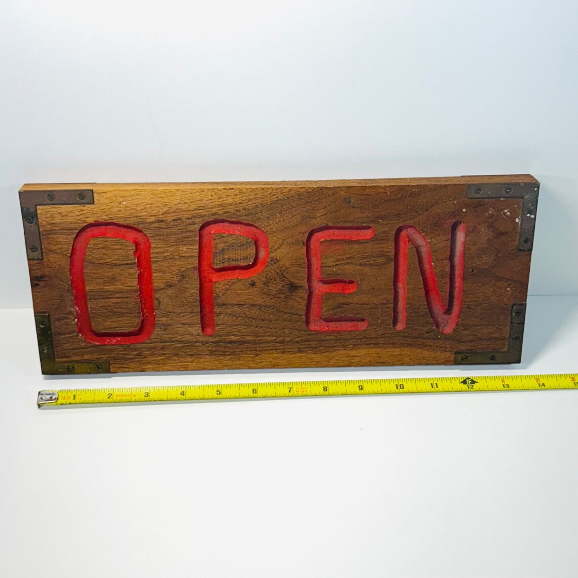 Vintage Wood OPENED/CLOSED Sign Excellent - Etsy
