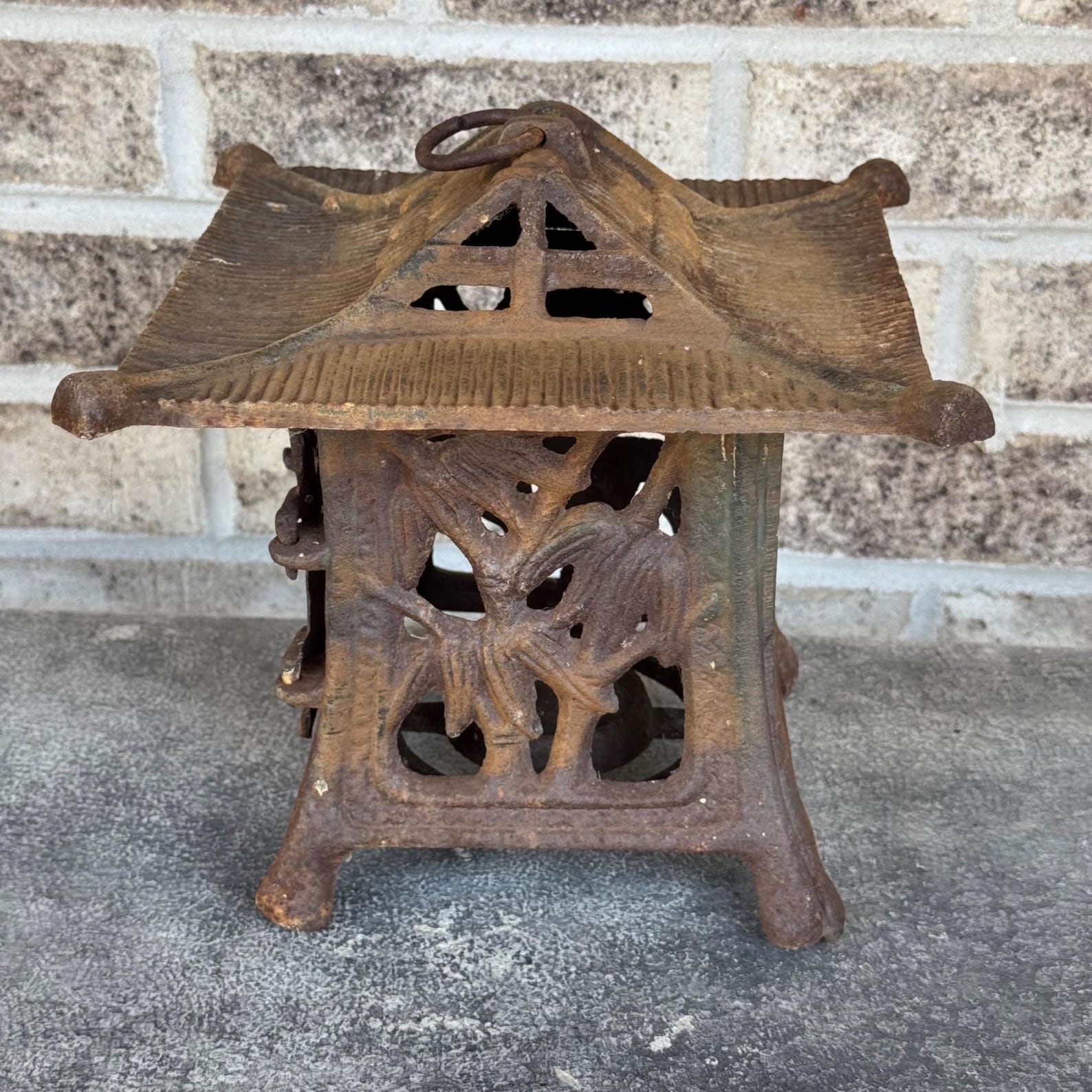 Vintage Cast Iron Pagoda Outdoor Candle Holder Asian - Etsy