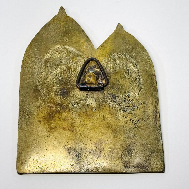 Vintage Indian Hindu Brass Wall Art Talisman BEAUTIFUL - Etsy
