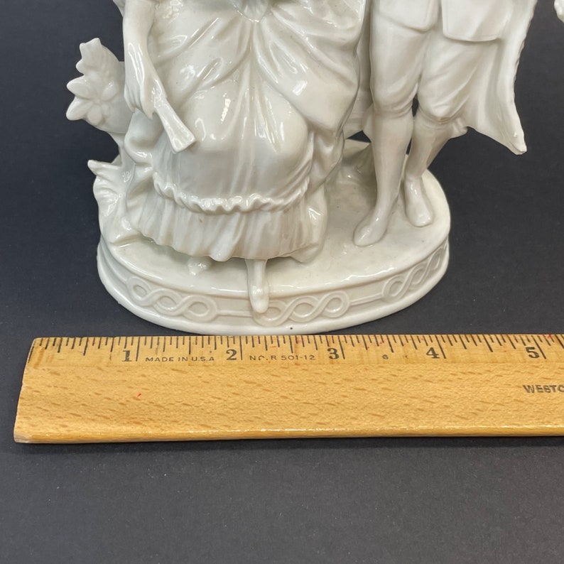Antique Capodimonte Crown Over N White Figurine Courting - Etsy