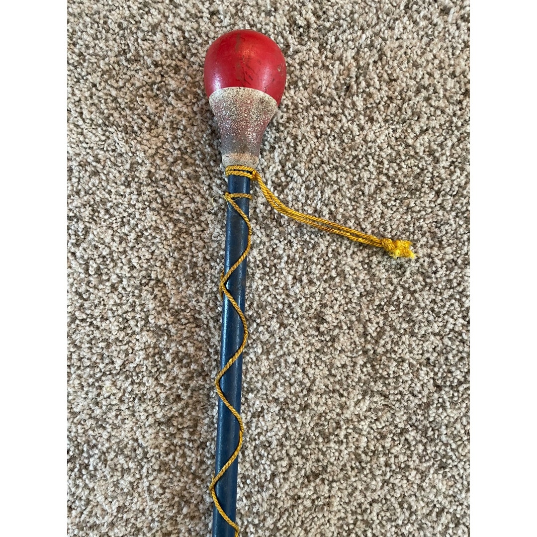 Vintage Circus Adult Size Cane Baton Wood Red White Blue - Etsy