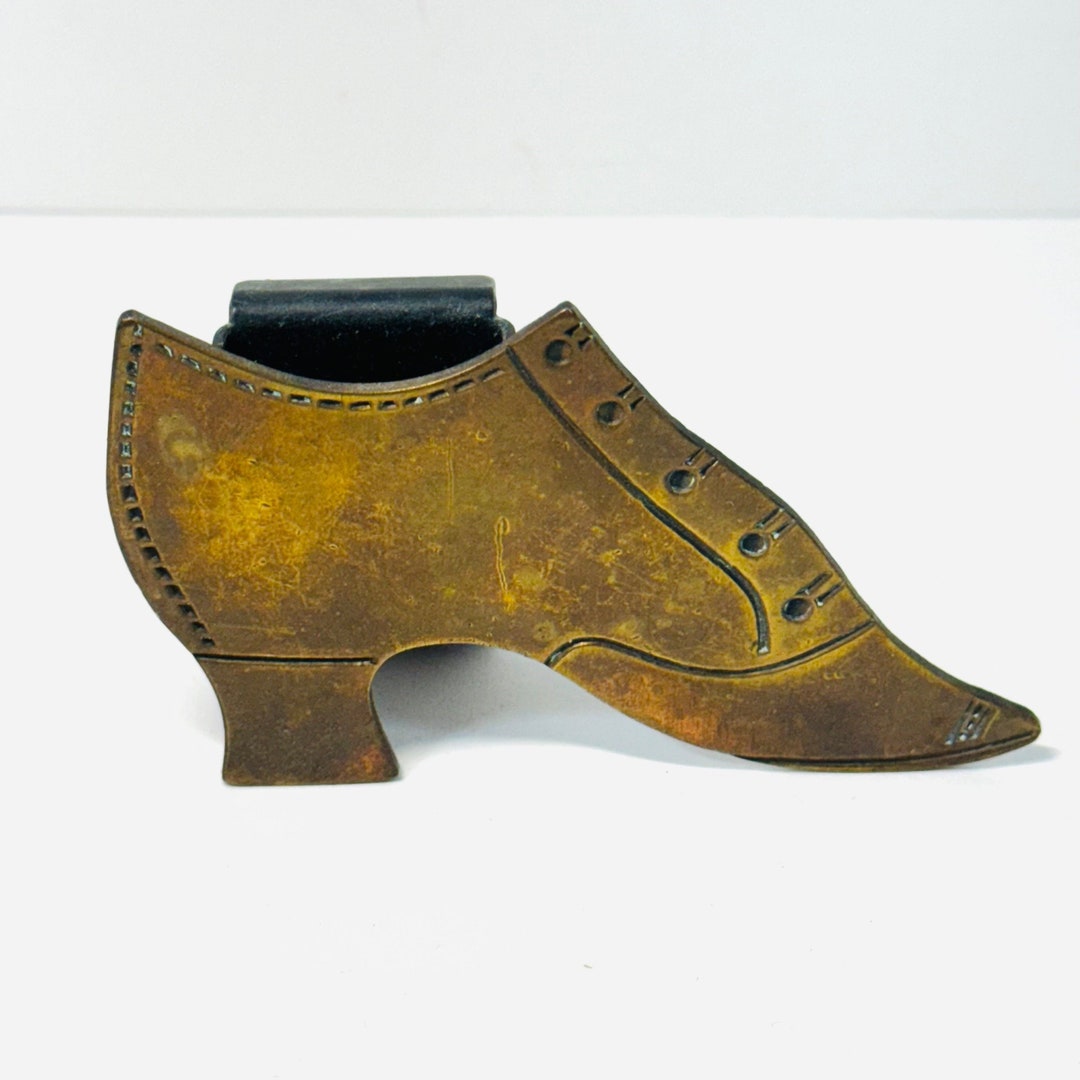 Vintage/antique Brass Ladies Boot Match Holder - Etsy