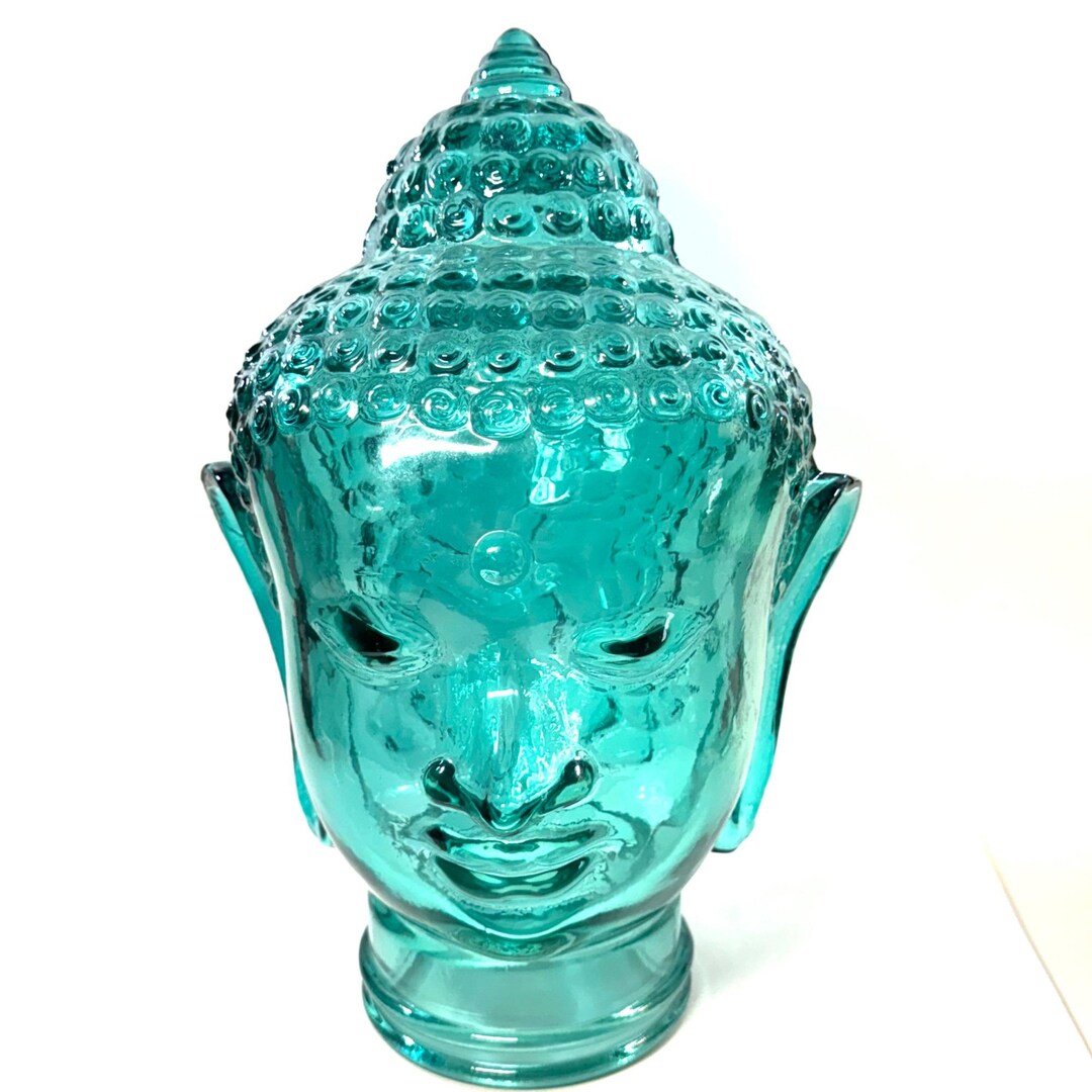 Buddha Head Recycled Green Glass Vidrios San Miguel Made in Spain 12 ...