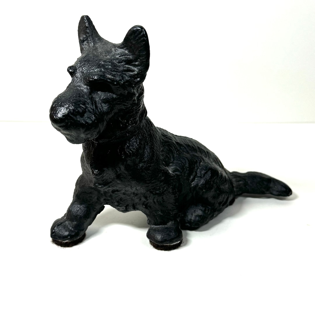 Vintage/antique Hubley Cast Iron Scottish Terrier Scottie Dog Bookend ...