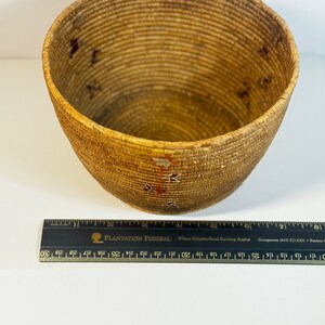 Old Native American Smaller Basket With Sewn Flowers - Etsy