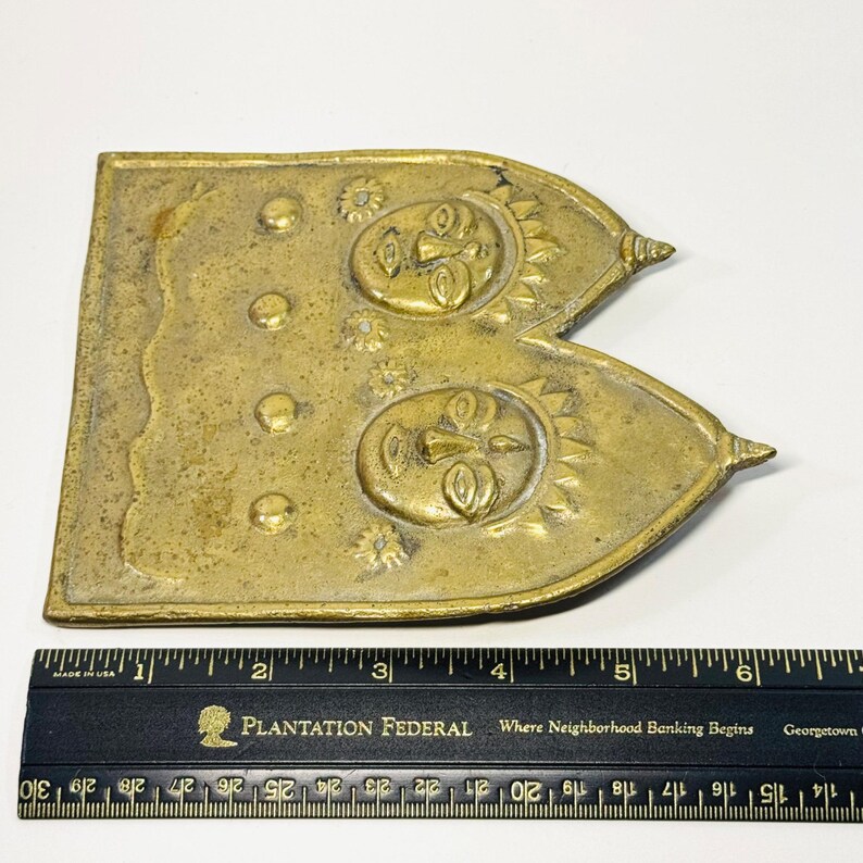 Vintage Indian Hindu Brass Wall Art Talisman BEAUTIFUL - Etsy
