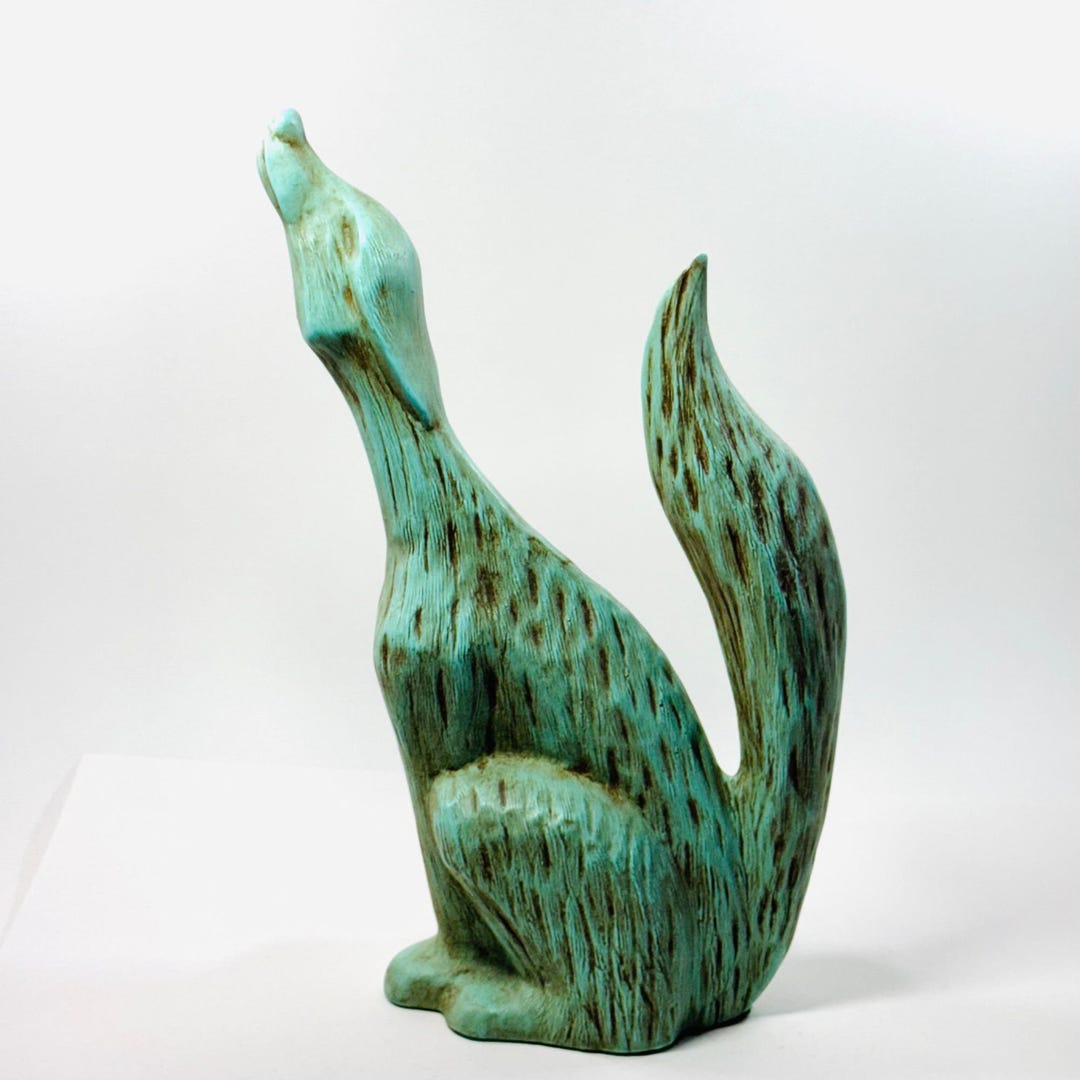 Vintage Howling Coyote Ceramic Figure Statue 9.5 Excellent - Etsy